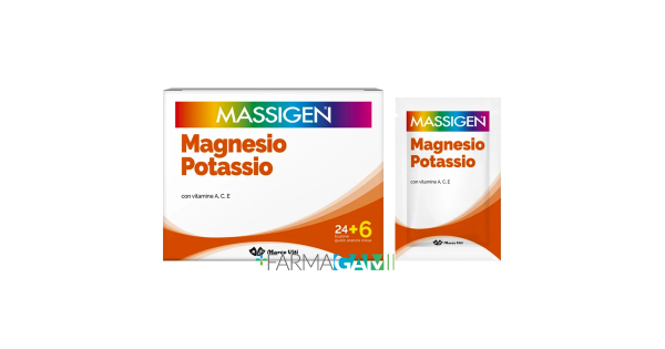 Massigen Integratore Magnesio Potassio 24+6 Bustine Omaggio
