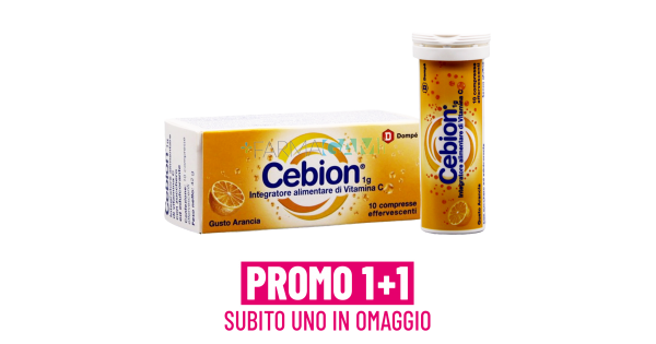 Cebion Vitamina C Compresse Effervescenti Gusto Arancia 10 Compresse