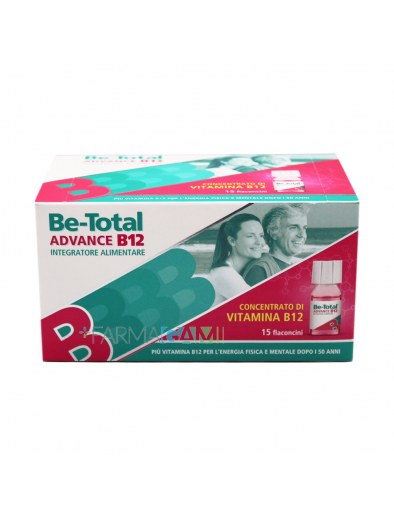 BE-TOTAL ADVANCE B12 INTEGRATORE BENESSERE FISICO E MENTALE 15 FLACONCINI