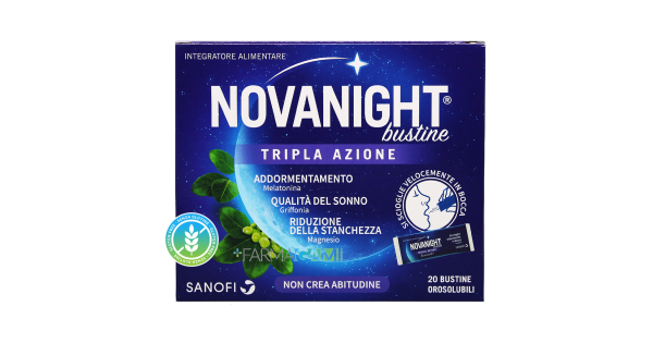 Novanight Tripla Azione Benessere del Sonno 20 Bustine Orosolubili