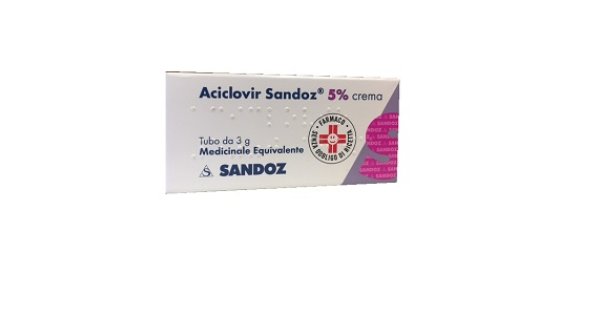 ACICLOVIR (SANDOZ)* 5% 3 g crema dermatologica contro Herpes simplex